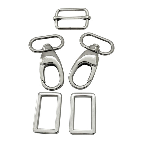 Silver Bag Making Hardware Kit, size 1" (25mm), available with Rectang ...